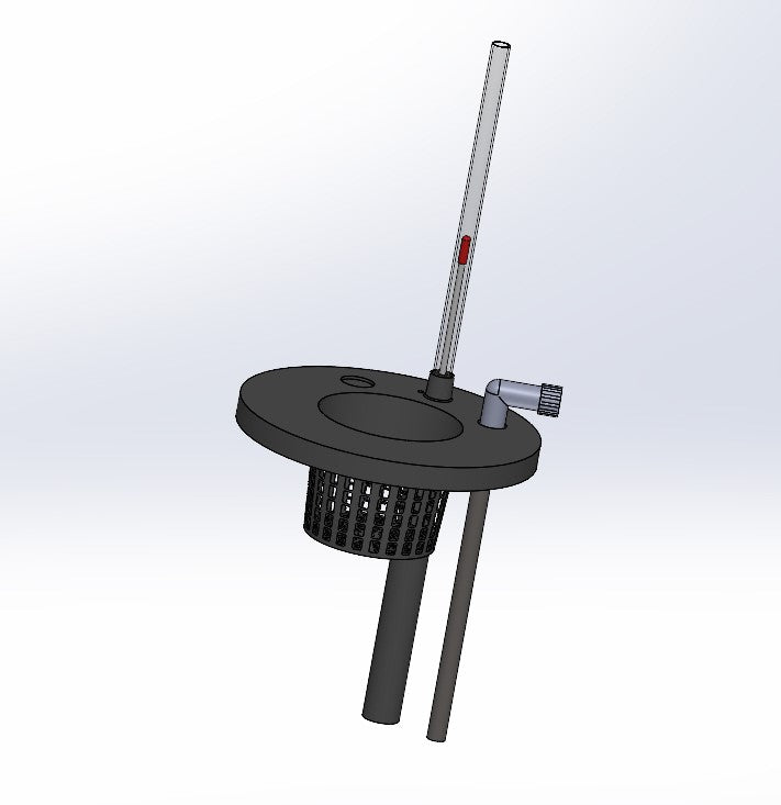 HYDROPONIC DWC - bucket basket lid with built in water level meter 3.5 ...